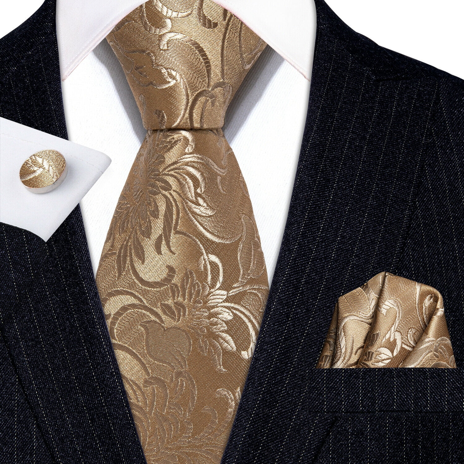 Barry.Wang Classic Ties for Men Formal Business Wedding Solid Paisley ...