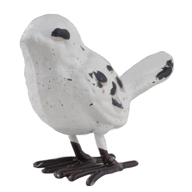Super Cute Mini Cast Iron Bird Figurine In Choice Of Color (White ...