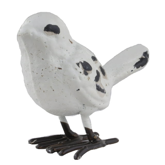 Super Cute Mini Cast Iron Bird Figurine In Choice Of Color (White ...
