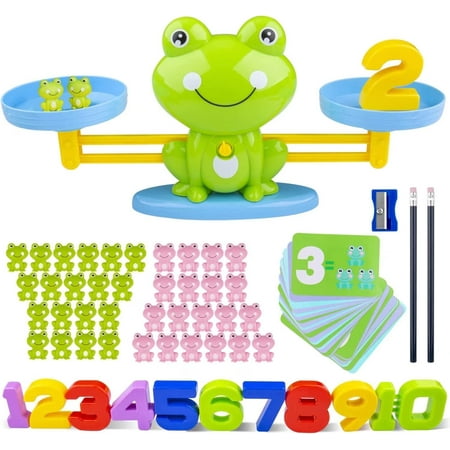 Frog Balance Math Game, 85 Piece Kids Kindergarten Toddler Learning ...