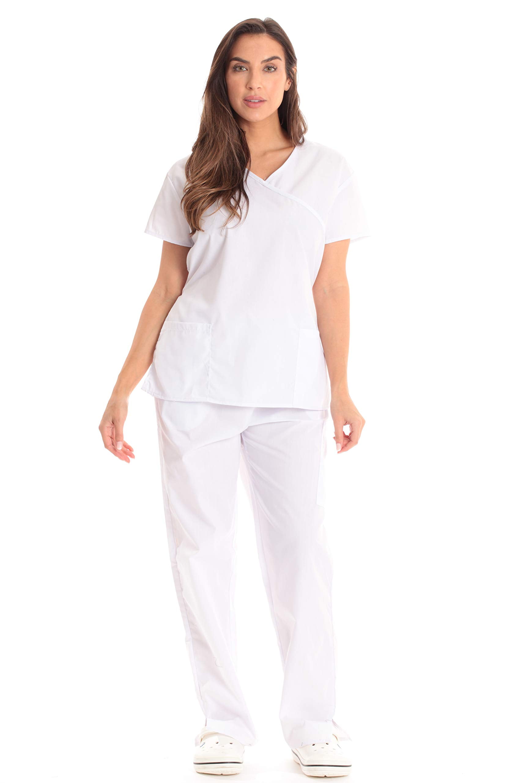 Just Love Women's Scrub Sets Medical Scrubs (Mock Wrap) - Comfortable ...