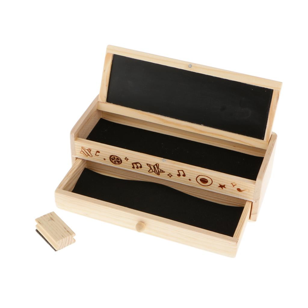 Kids Stationery Multi Storage Organizer Pencil Box w/ Blackboard ...