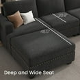 Nolany Oversized Comfy Sofa with Storage Ottoman, Large Modern ...