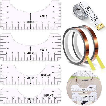 7 Pieces T-Shirt Alignment Tools Set, Include T-Shirt Alignment Ruler ...