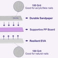 Nail Files (12 Pack), 100/180 Grit Emery Boards Nail File for Natural ...