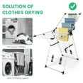 Vebreda Folding Steel Laundry Rack, Large Clothes Drying Hanger for ...
