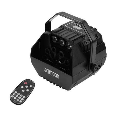 ammoon LED Bubble Machine Projector Sound Activated with U-shape Handle ...