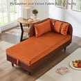 Aukfa 65" Storage Chaise Lounge Indoor Leather Sofa for Living Room ...