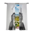 Chimpanzee with Toilet Paper Sheer Curtains for Living Room Bedroom ...