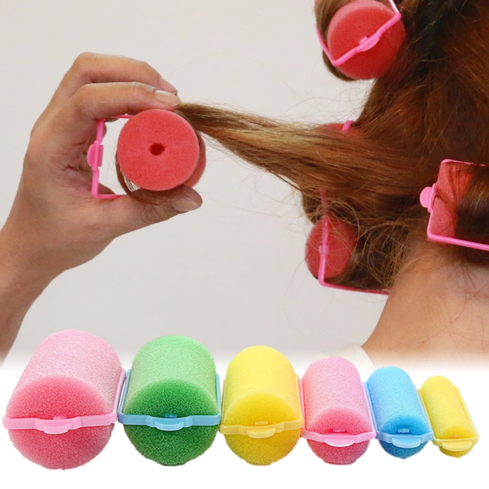 56 Pieces Foam Hair Rollers Heatless Curler Stylish For Long Medium ...