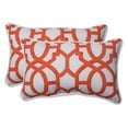 Pillow Perfect Outdoor/ Indoor Nunu Geo Mango Rectangular Throw Pillow ...