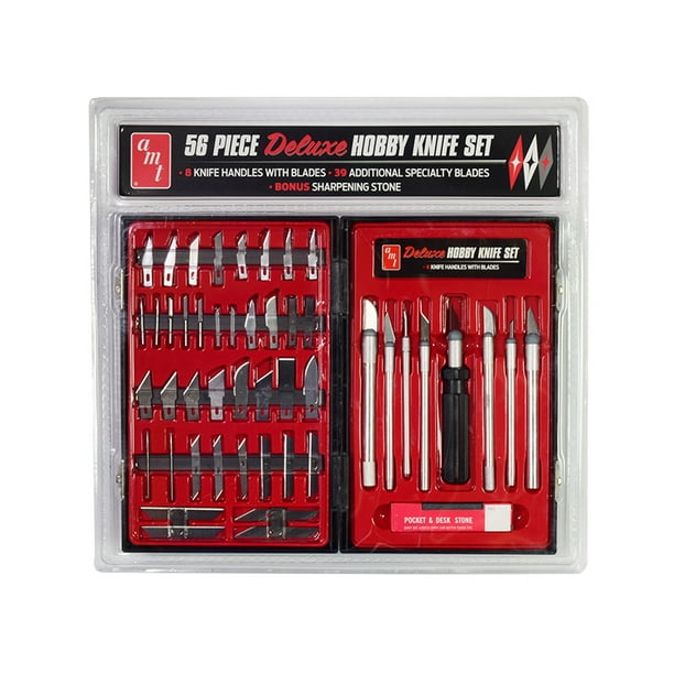 56 Piece Deluxe Hobby Knife Set (Skill 3) for Model Kits by AMT ...