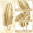 Decorative Wall Hooks Leaves Hooks, Gold Hanging Hook Wall Mounted ...