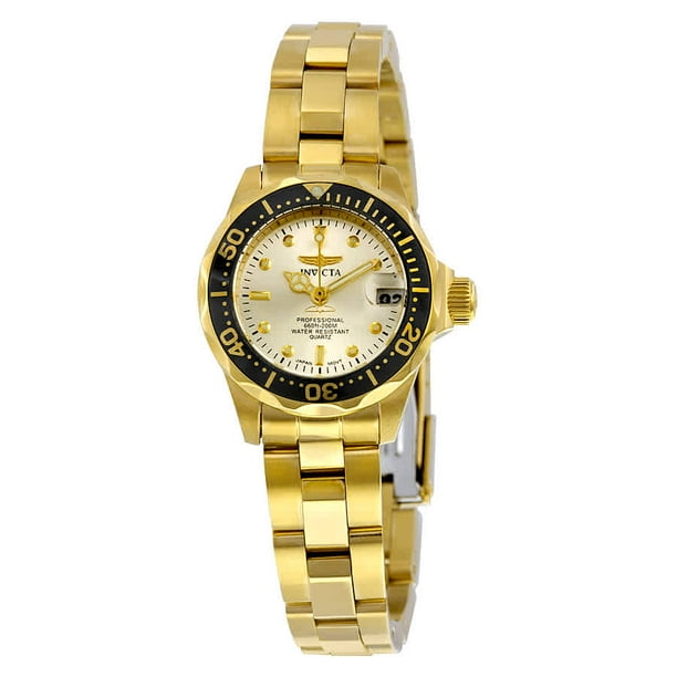 Women's 14987 Pro Diver Analog Display Japanese Quartz Gold Watch ...