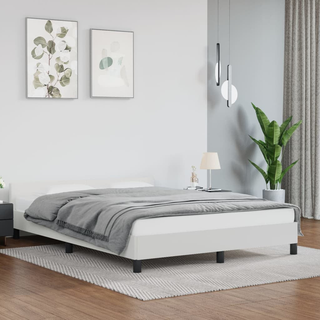 Click here for Vidaxl Bed Frame With Headboard White 152x203cm Qu... prices
