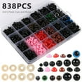 Jetcloudlive 560 PCS Plastic Craft Safety Eyes and Noses, Large Colored ...