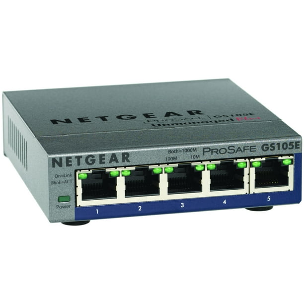 NETGEAR 5-Port Gigabit Smart Managed Plus Switch (GS105Ev2) - Walmart ...