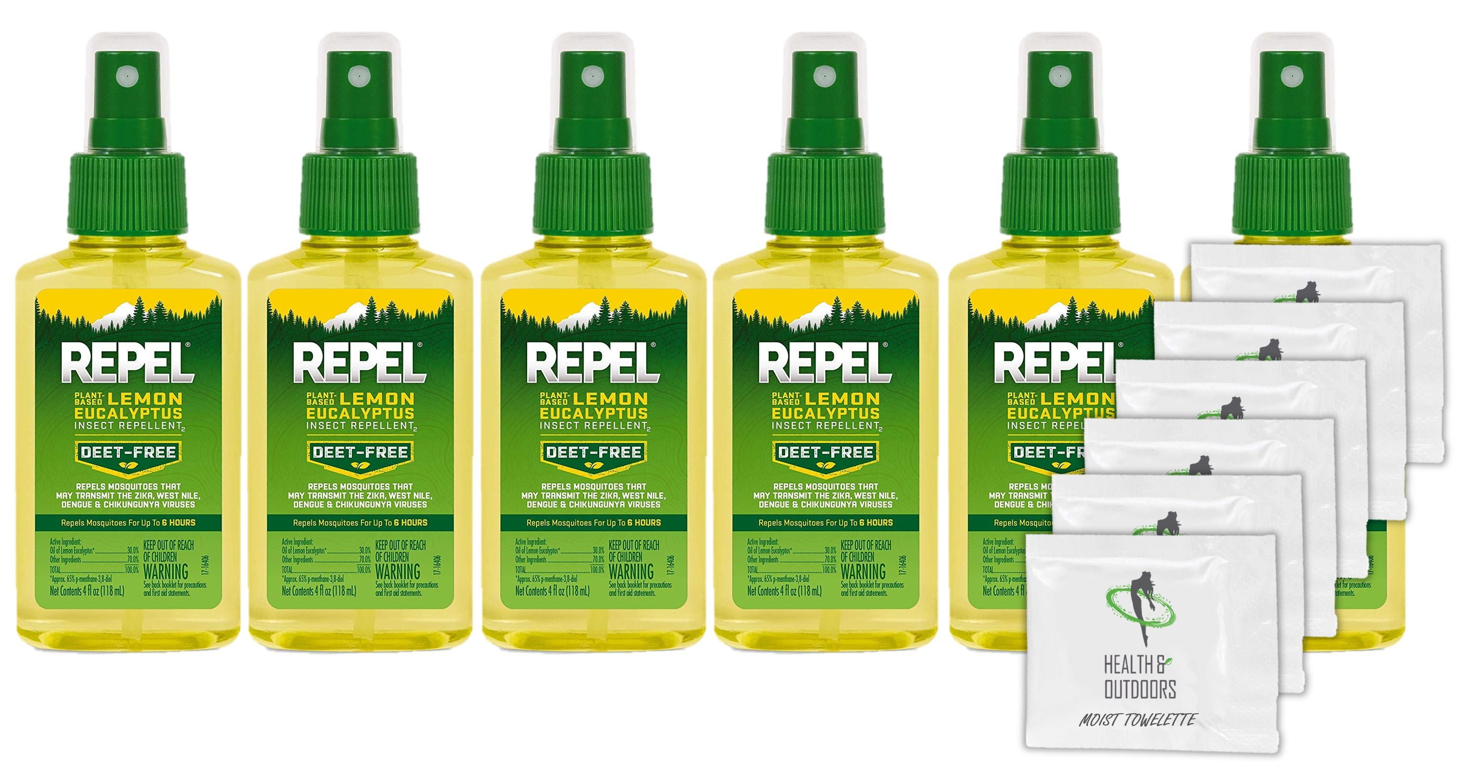 REPEL Plant-Based Lemon Eucalyptus Insect Repellent, Pump Spray, 4 ...