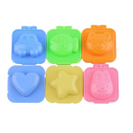 6pcs/Set Cute Cartoon Boiled Egg Sushi Rice Mold Bento Maker Sandwich ...