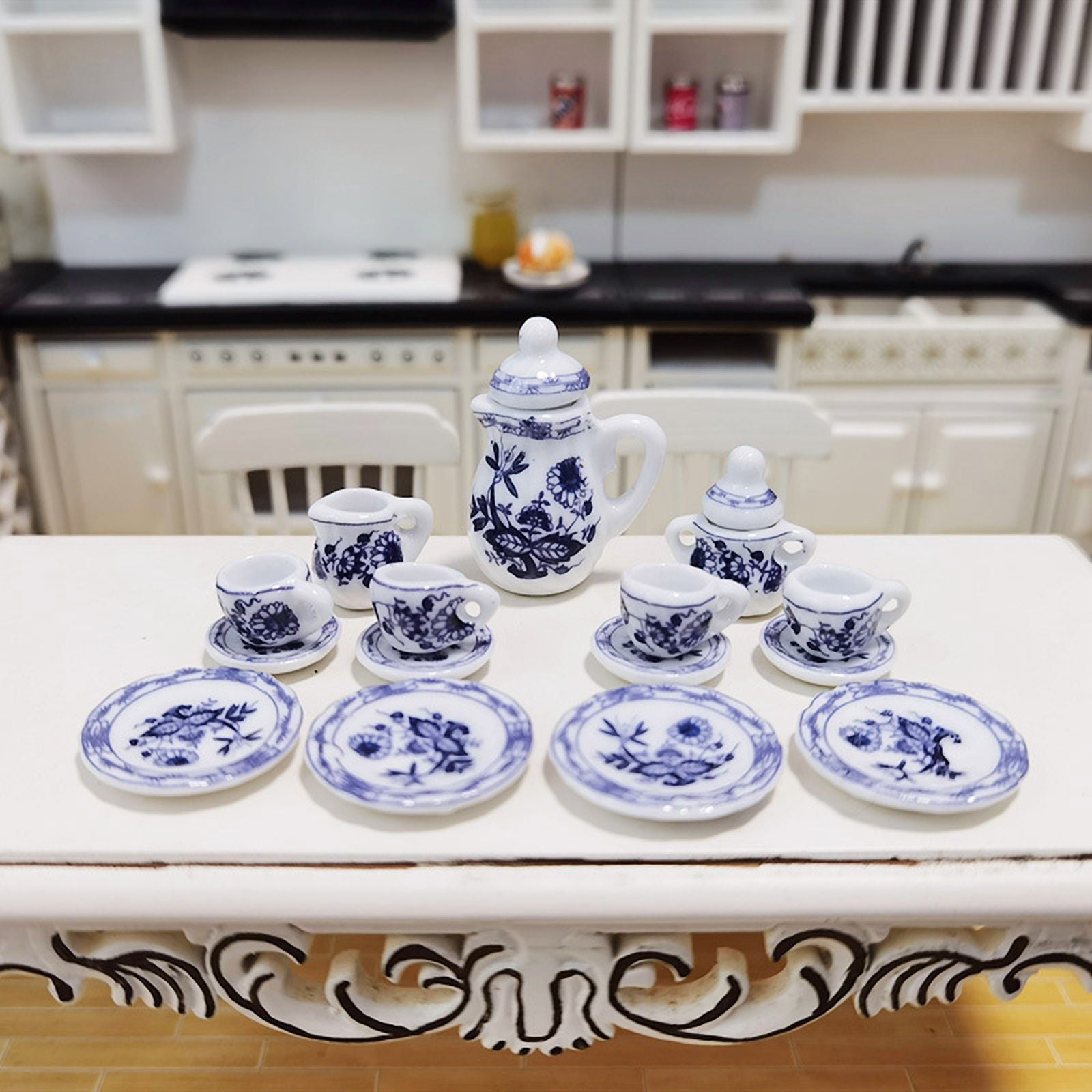 Click here for Unbranded 15-Piece Mini Blue And White Porcelain T... prices