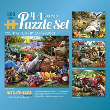 - 4-in-1 Multi-Pack 500 Piece Jigsaw Puzzles for Adults - 500 pc ...