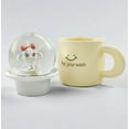 Snowglobe Mug Adorable Beige Ceramic Cup with Crystal Snow Globe and ...