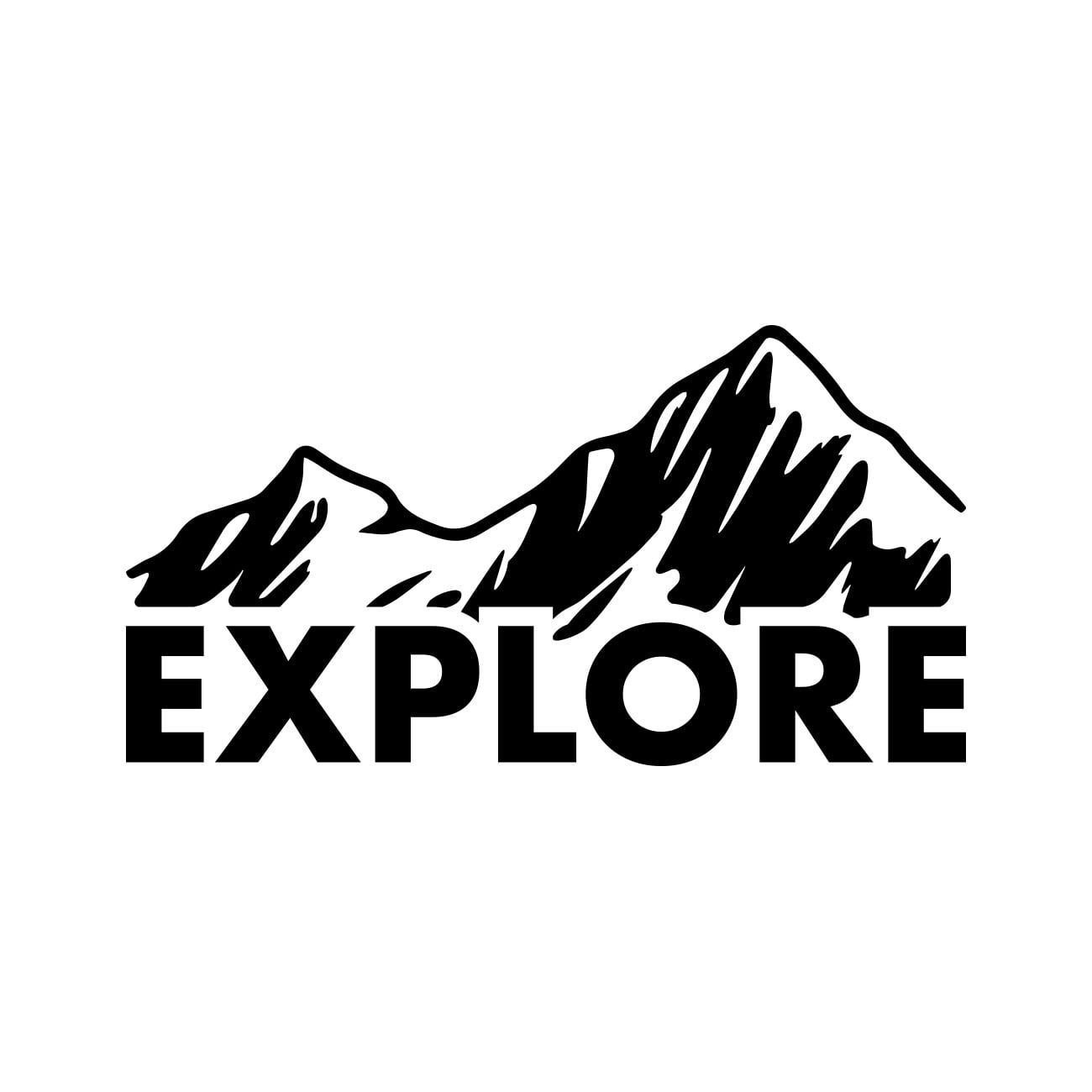 Explore Mountains Sticker Decal Die Cut - Self Adhesive Vinyl ...