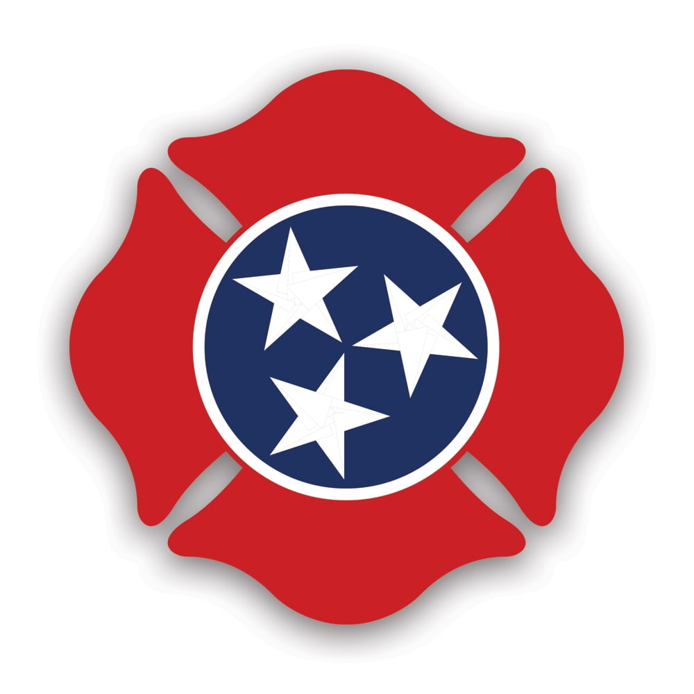 Tennessee State Maltese Cross Shaped Sticker Decal - Self Adhesive ...