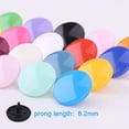 200 Sets Long Prong Plastic Snaps, 8 Colors Size 20 T5 Glossy Round ...