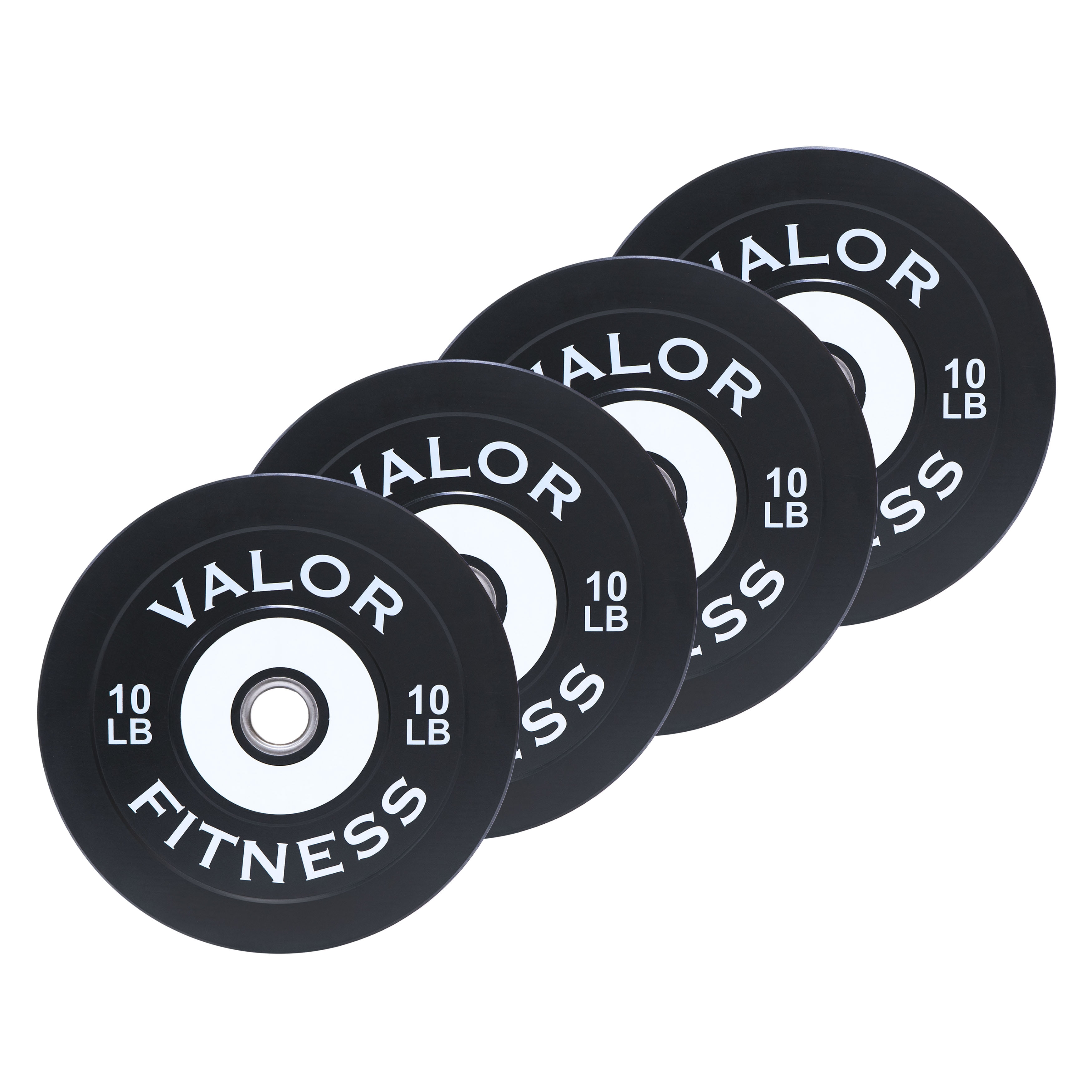 Valor Fitness BPP-10 10 lbs. Bumper Plate - Set of 4 - Walmart.com