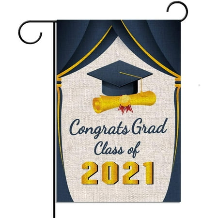 2021 Graduation Garden Flag 12.5×18 Vertical Double Sized Congrats Grad ...