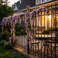 Artificial Wisteria Garland Hanging Silk Flower Vines 6.2FT - Green ...