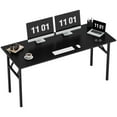 Wellynap Folding Computer Desk, 62" Home Office Workstation, Multi ...