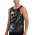 Mens Graphic Tank Tops Gym Muscle Beach Sleeveless Shirts, Death Skull ...