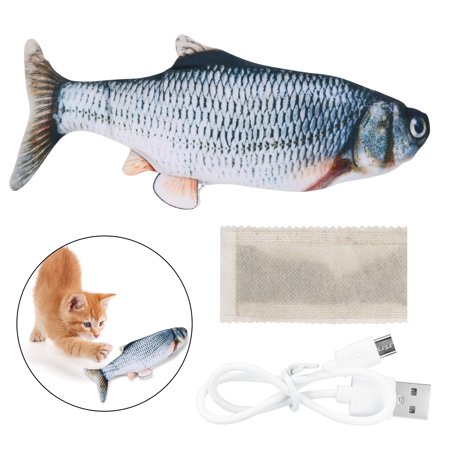 Flopping Fish Moving Fish Plush Toy With Light and Sound Realistic ...