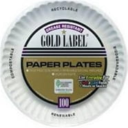 Ajm Packaging Green Label Economy Paper Plates - Microwave Safe - White ...