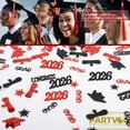 Graduation Confetti 2026, Black Red Decor Graduation Party Supplies ...