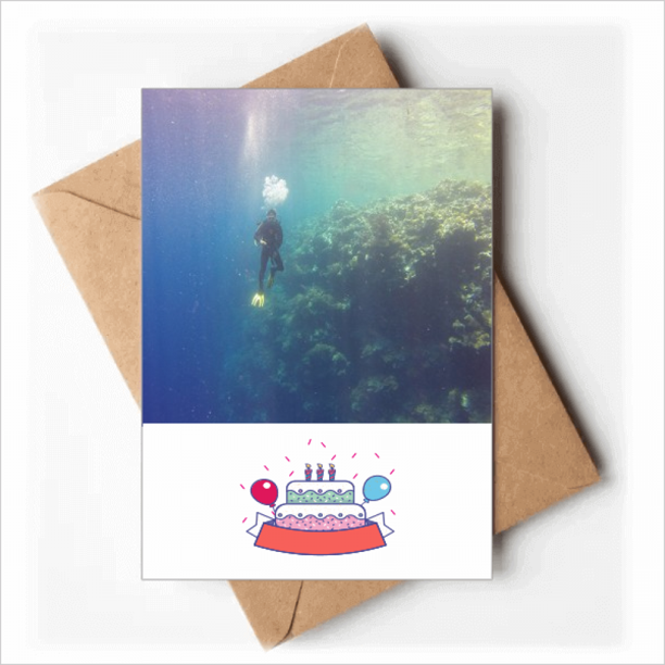 Ocean Water Diving Science Nature Picture Happy Birthday Greeting Cards ...
