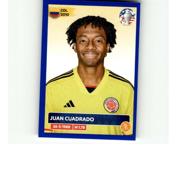 2024 Panini CONMEBOL Copa America Blue #COL17 Juan Cuadrado Colombia ...