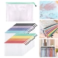 BNNG 16pcs Mesh Zipper Pouch File Bags Puzzle Storage Bags, A4 9.2x13.2 ...