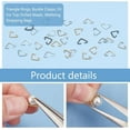 750Pcs 5 Colors Iron Triangle Rings Buckle Clasps Fit For Top Drilled ...
