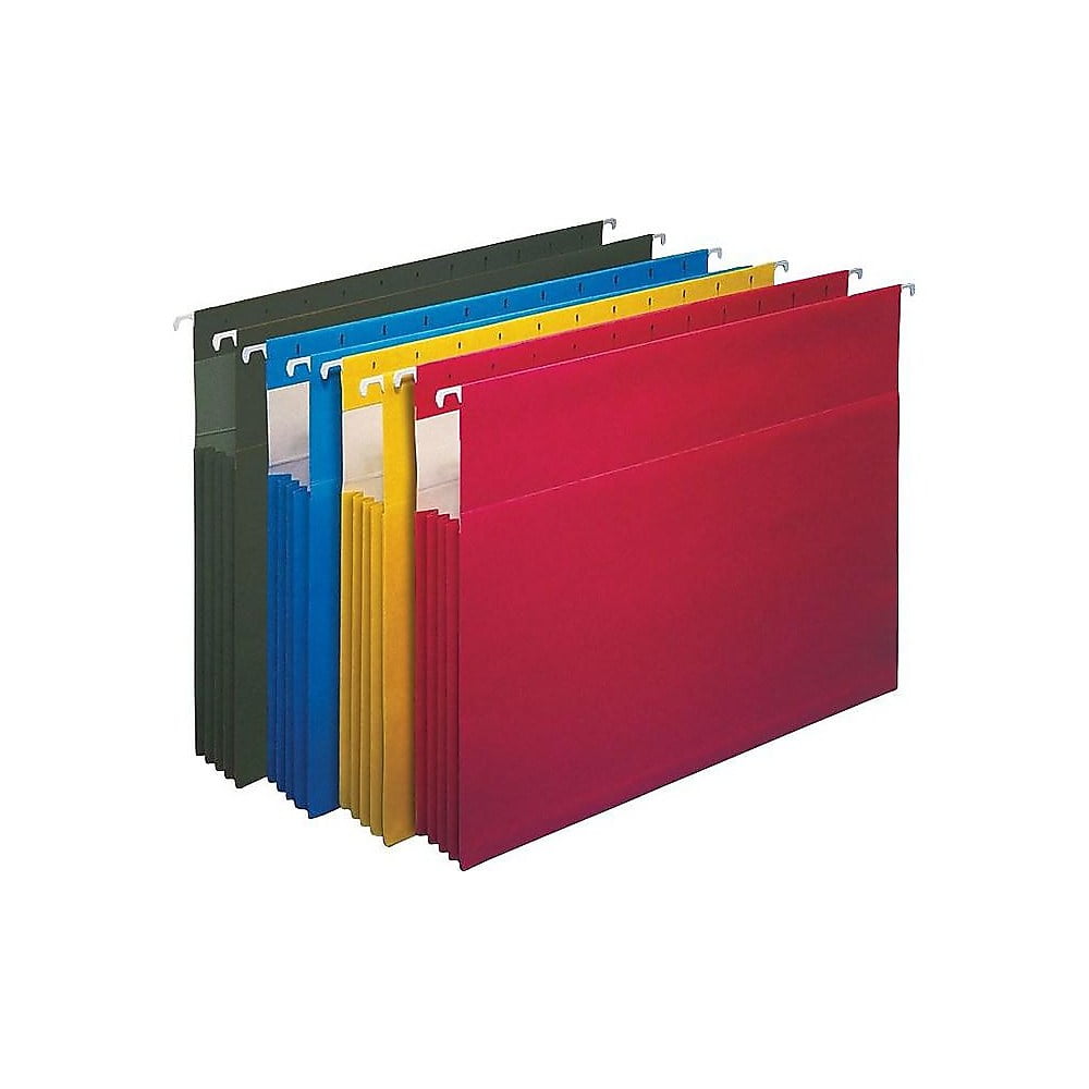Staples Hanging File Folders 3.5" Expansion Letter Size Assorted 4/PK ...