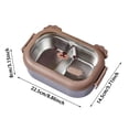 2 Compartment Stainless Steel Lunch Box With Bear Design Lid Insulated ...