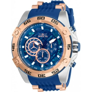 Invicta Men's S1 Rally Automatic Gold Dial Blue Polyurethane Watch ...