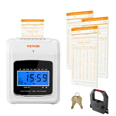 Electronic Employee Time Clock Recorder Attendance Machine or Time Card ...