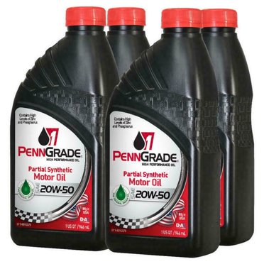 PENN GRADE 1 71196, Synthetic Blend High Performance Oil SAE 20W-50, 12 ...