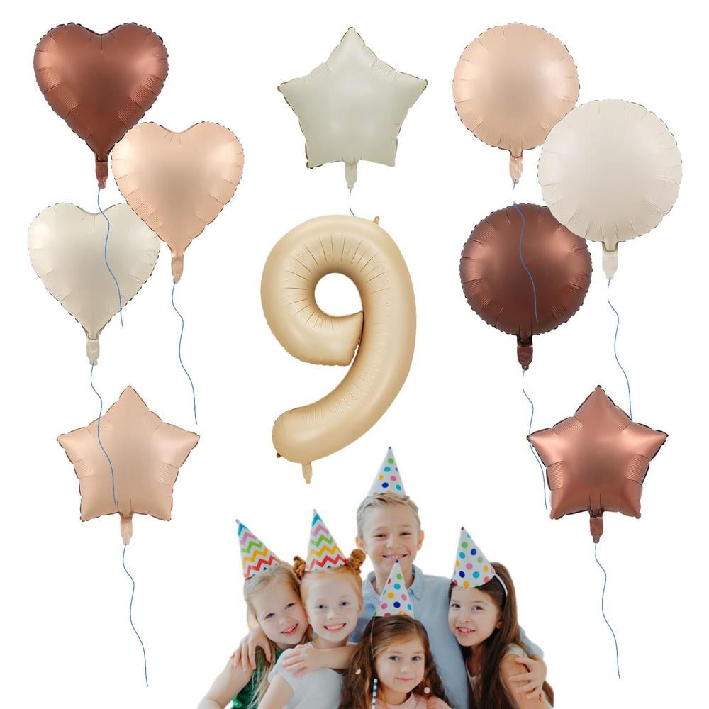 Tohuu Foil Caramel Cream Number Balloons 40 Inch Caramel Cream Party ...