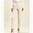 Asgosdo Women's Dress Pants Button High Waisted Straight Leg Casual ...