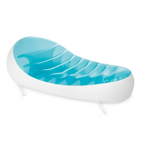 Intex Petal Floating Lounge Chair Pool Float Lounger w/ Cupholder, Blue ...