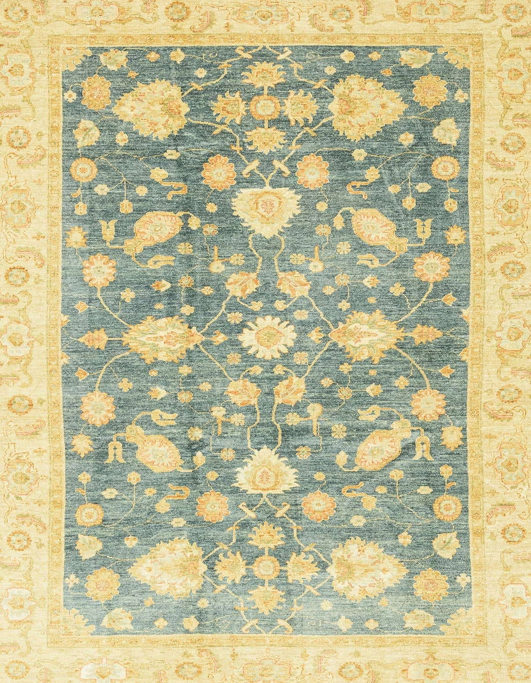 Ahgly Company Indoor Rectangle Abstract Mustard Yellow Oriental Area ...